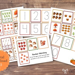Fall Counting to 10 Preschool Bundle - Etsy