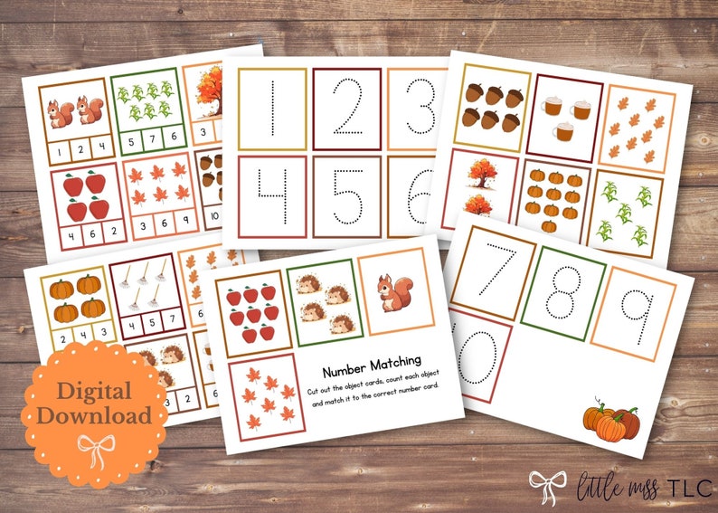 Fall Counting to 10 Preschool Bundle - Etsy