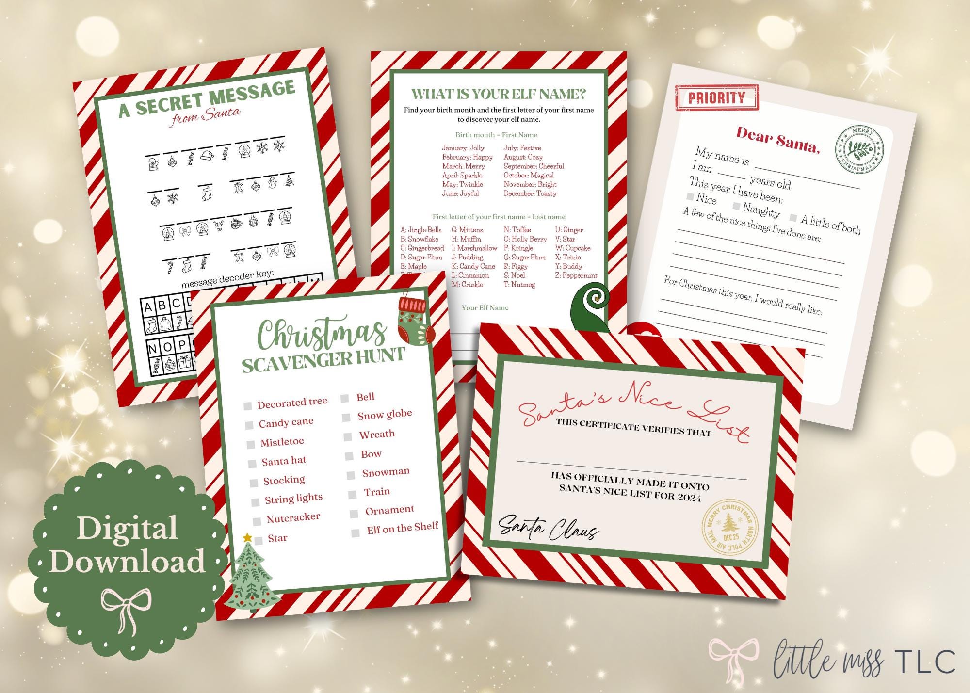 Printable Elf Activities Bundle - Etsy