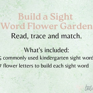 Printable Kindergarten Sight Word Activity - Etsy