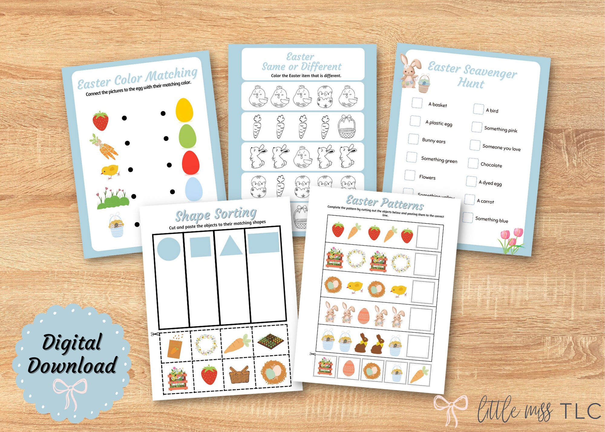 Printable Easter Kindergarten Activities Bundle - Etsy