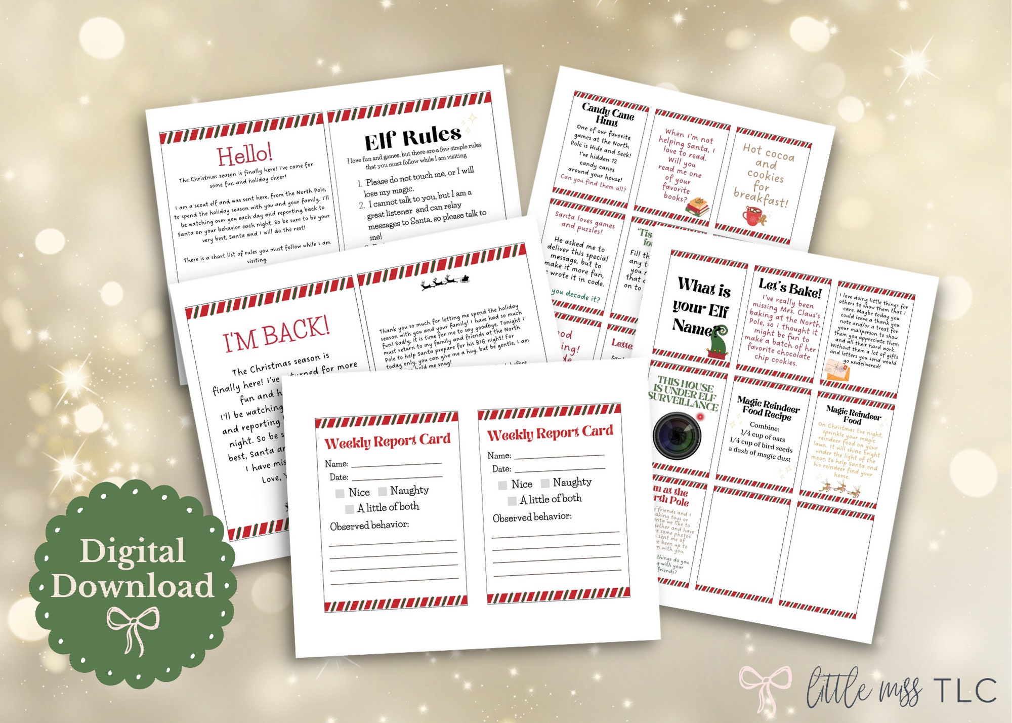 Printable Elf Activities Bundle - Etsy