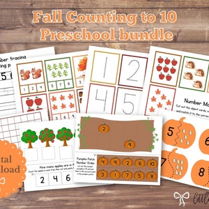 Fall Counting to 10 Preschool Bundle - Etsy