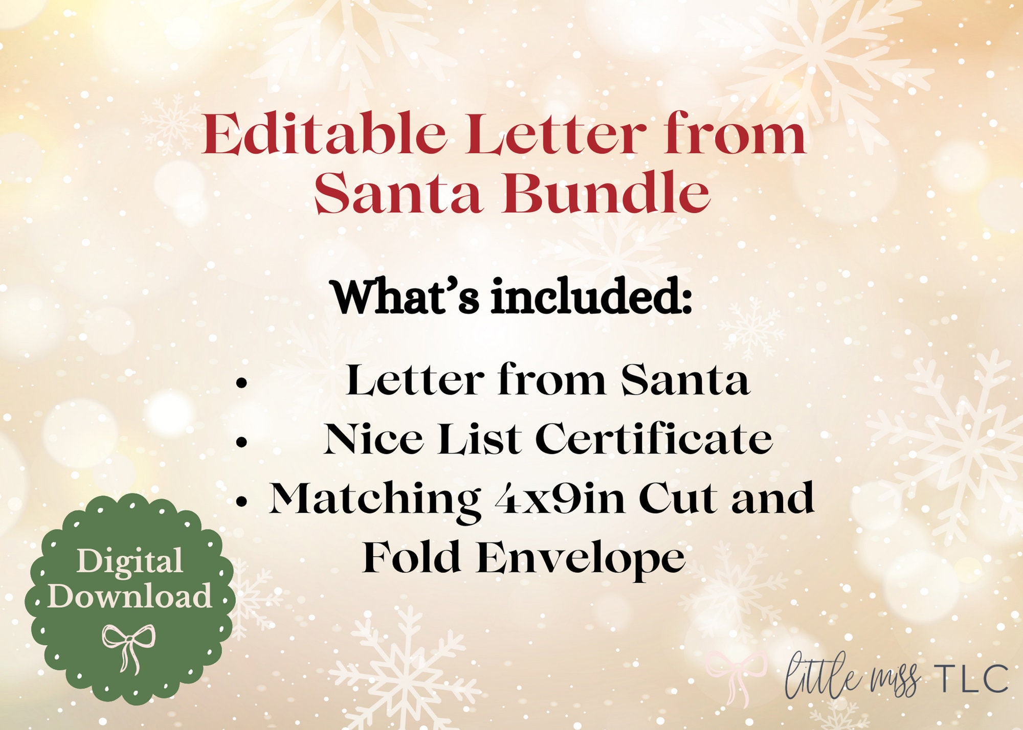 Editable Letter From Santa Bundle - Etsy