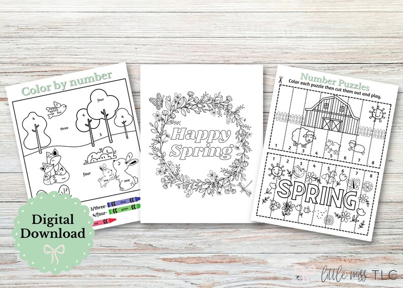 Printable Spring Kindergarten Activities Bundle - Etsy