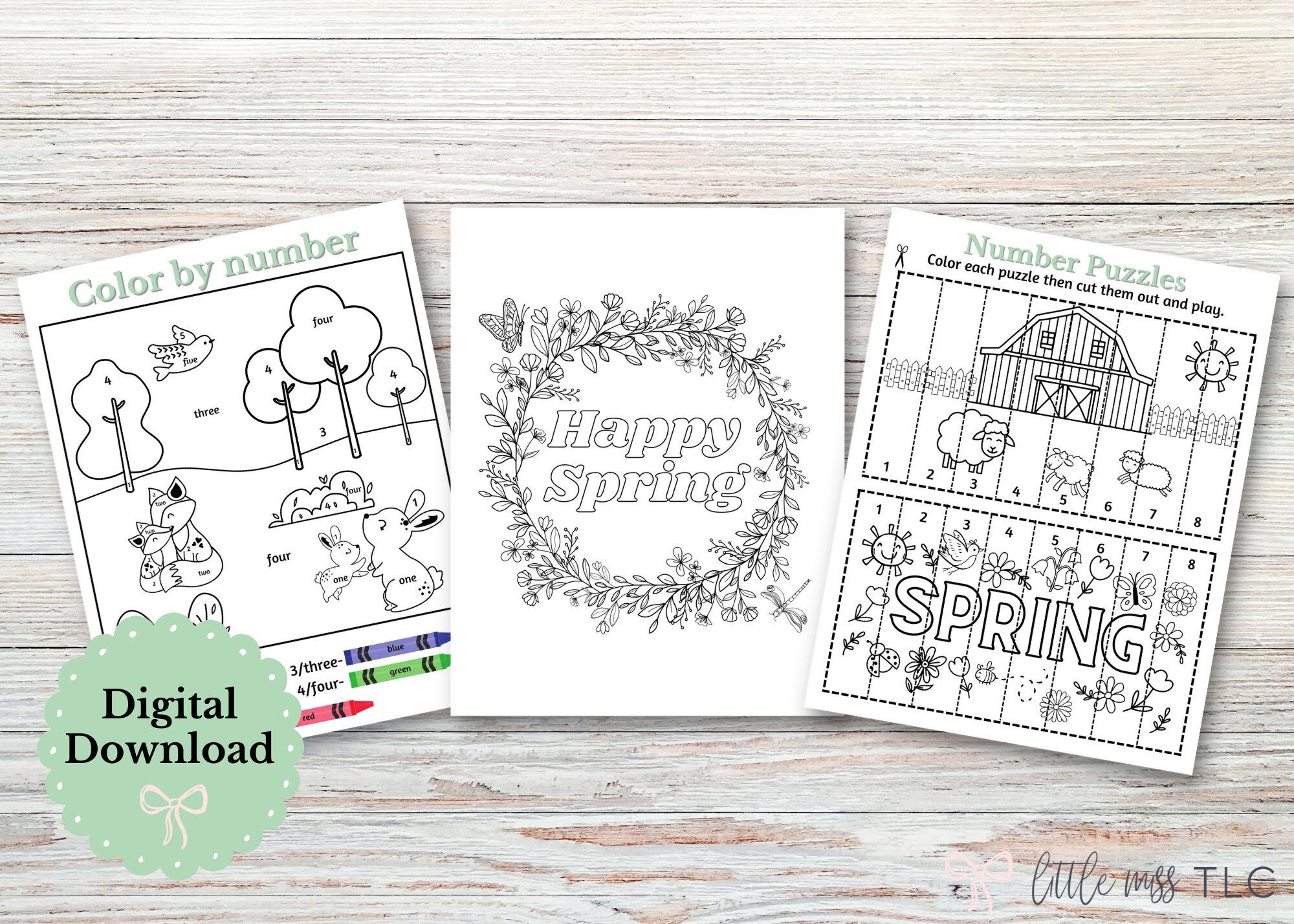 Printable Spring Kindergarten Activities Bundle - Etsy
