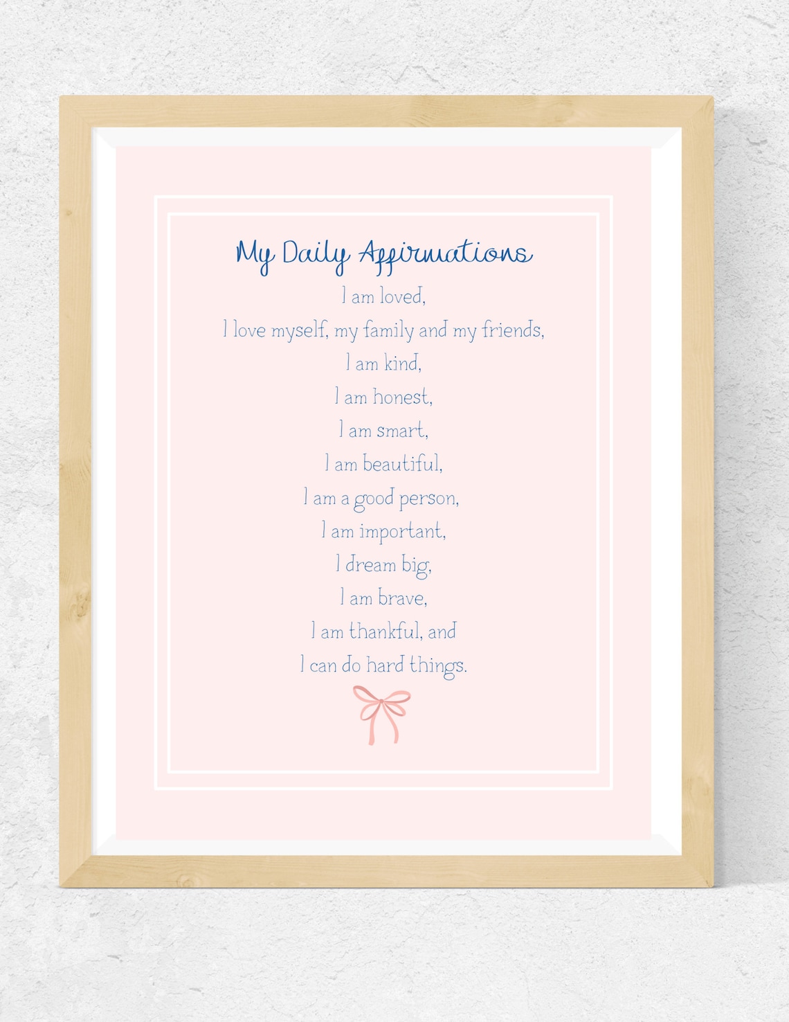 Printable Daily Affirmations for Kids - Etsy