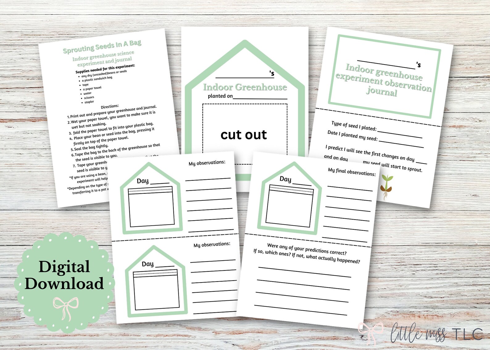 Printable Spring Kindergarten Activities Bundle - Etsy
