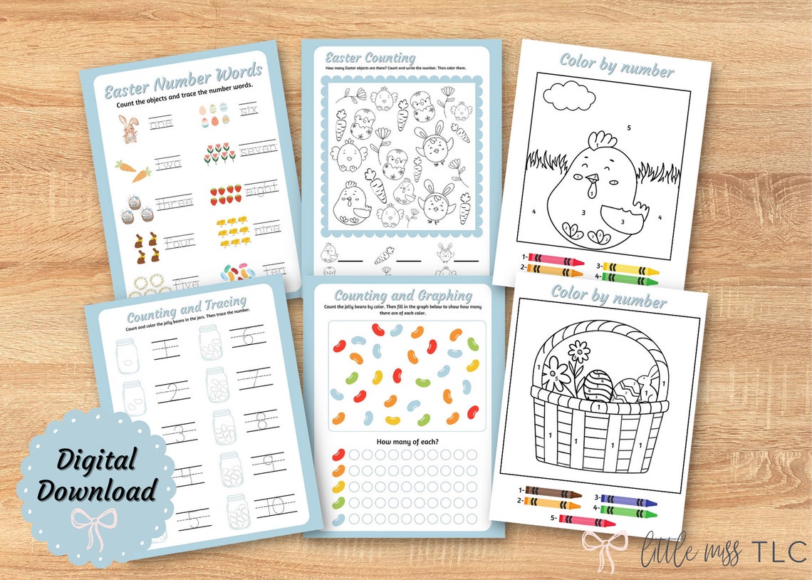Printable Easter Kindergarten Activities Bundle - Etsy