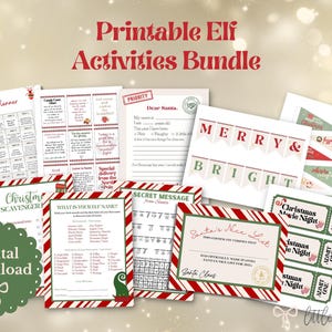 Printable Elf Activities Bundle - Etsy