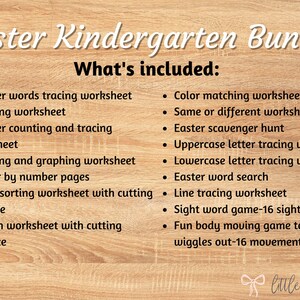 Printable Easter Kindergarten Activities Bundle - Etsy
