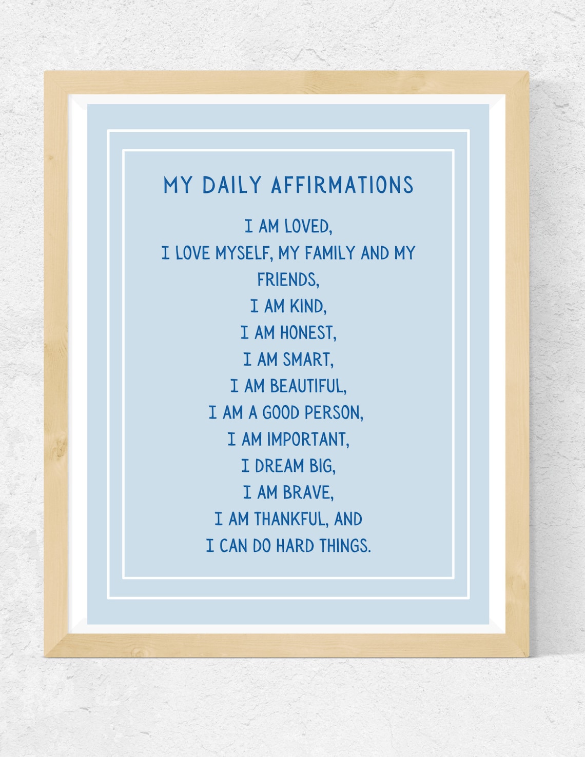 Printable Daily Affirmations for Kids - Etsy