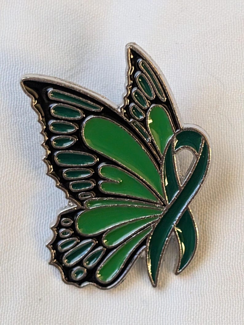 Green Butterfly Ribbon Pin for Matthew's Miracle - Etsy