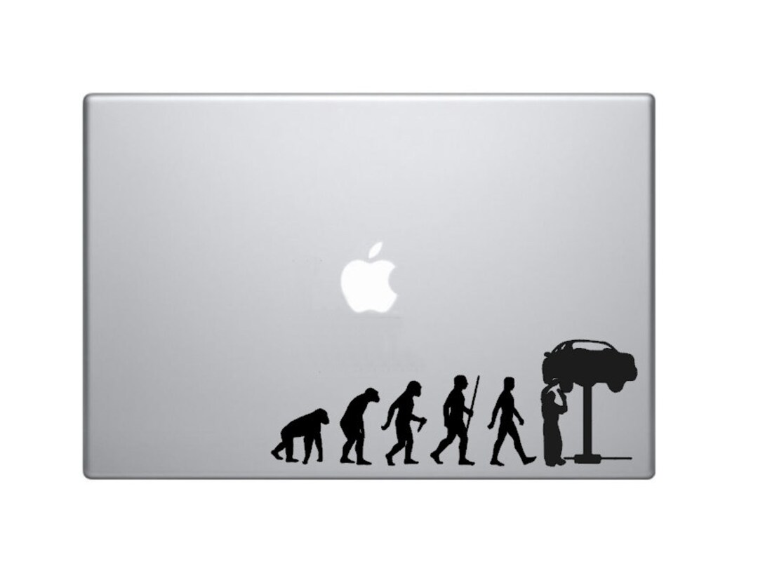 Evolution of Car Guy Racer Mechanic MacBook Decal MacBook Sticker Mac ...