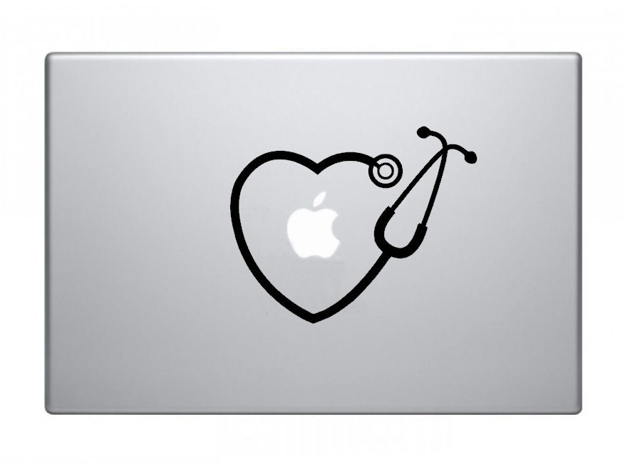 Stethoscope Heart MacBook Decal MacBook Sticker Mac Decal Mac Sticker ...