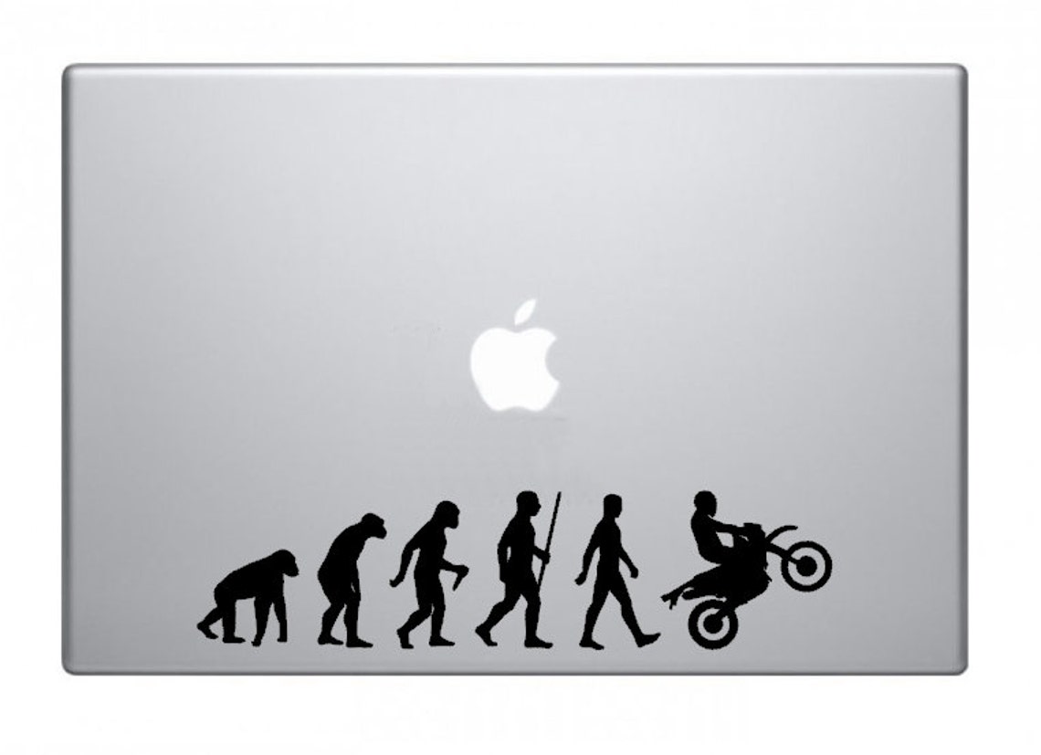 Evolution of Man Motocross Dirt Bike Macbook Decal Macbook | Etsy
