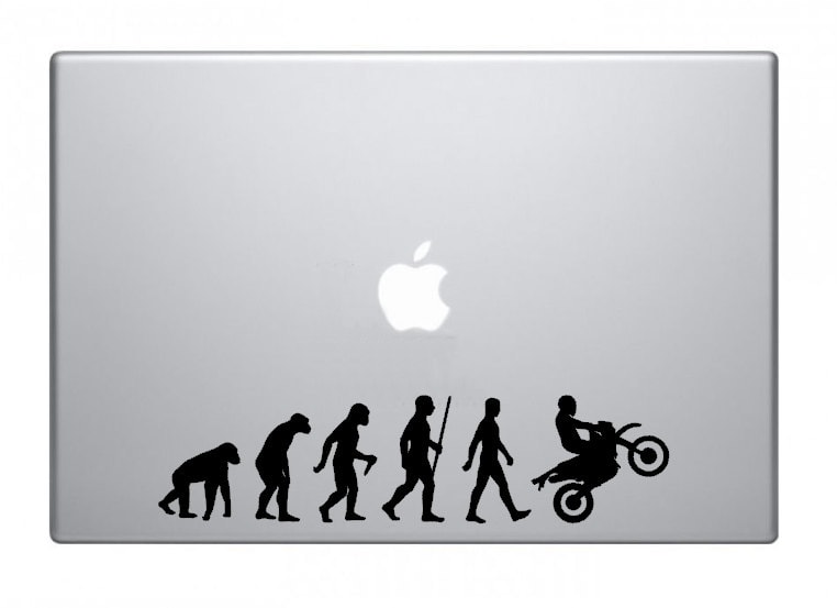 Evolution of Man Motocross Dirt Bike Macbook Decal Macbook | Etsy
