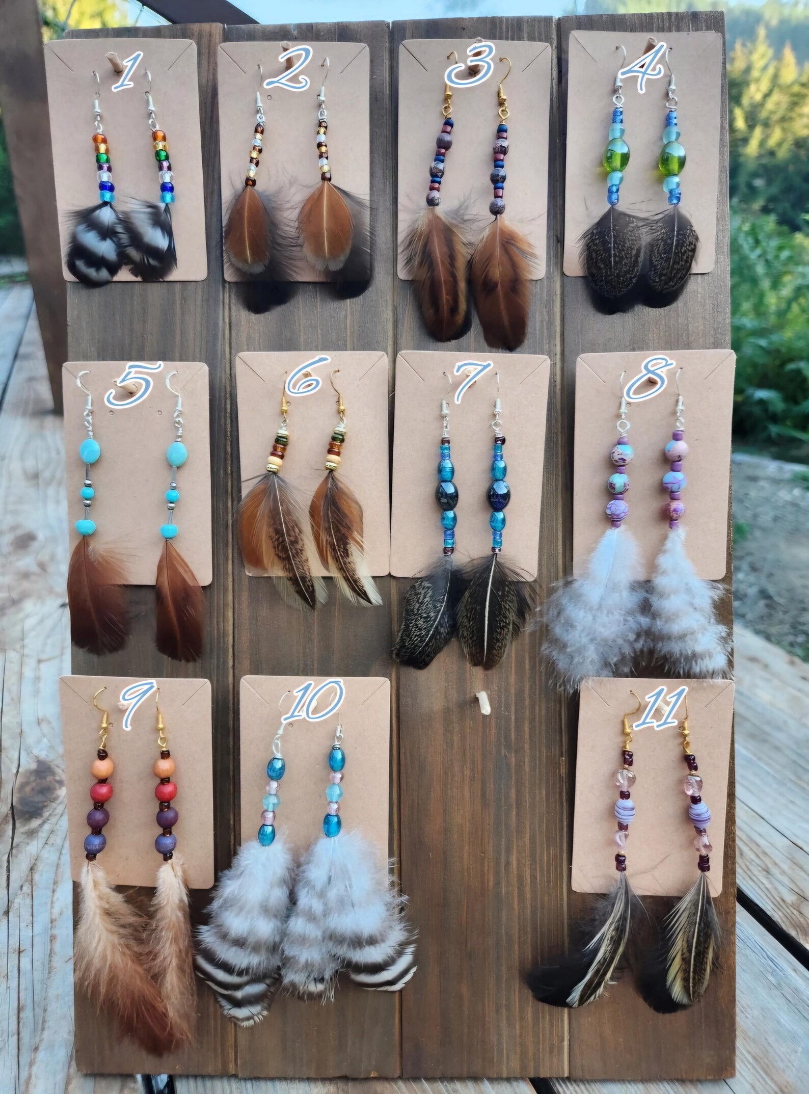 Real Feather Dangle Earrings, Hens Sustainably Raised on Our Homestead ...