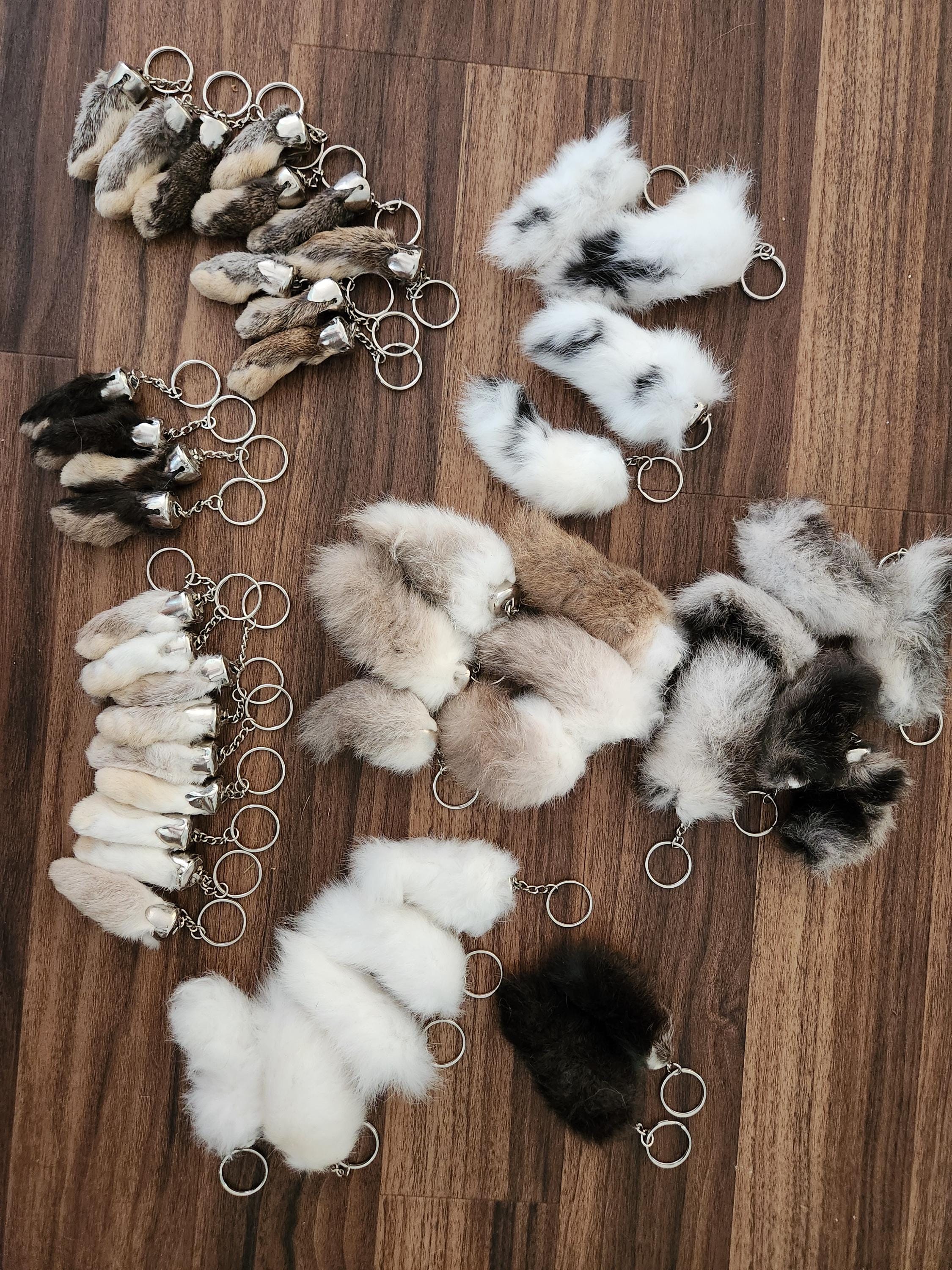 Real Rabbit Foot Keychain, Fluffy Tail, Homestead Raised - Etsy
