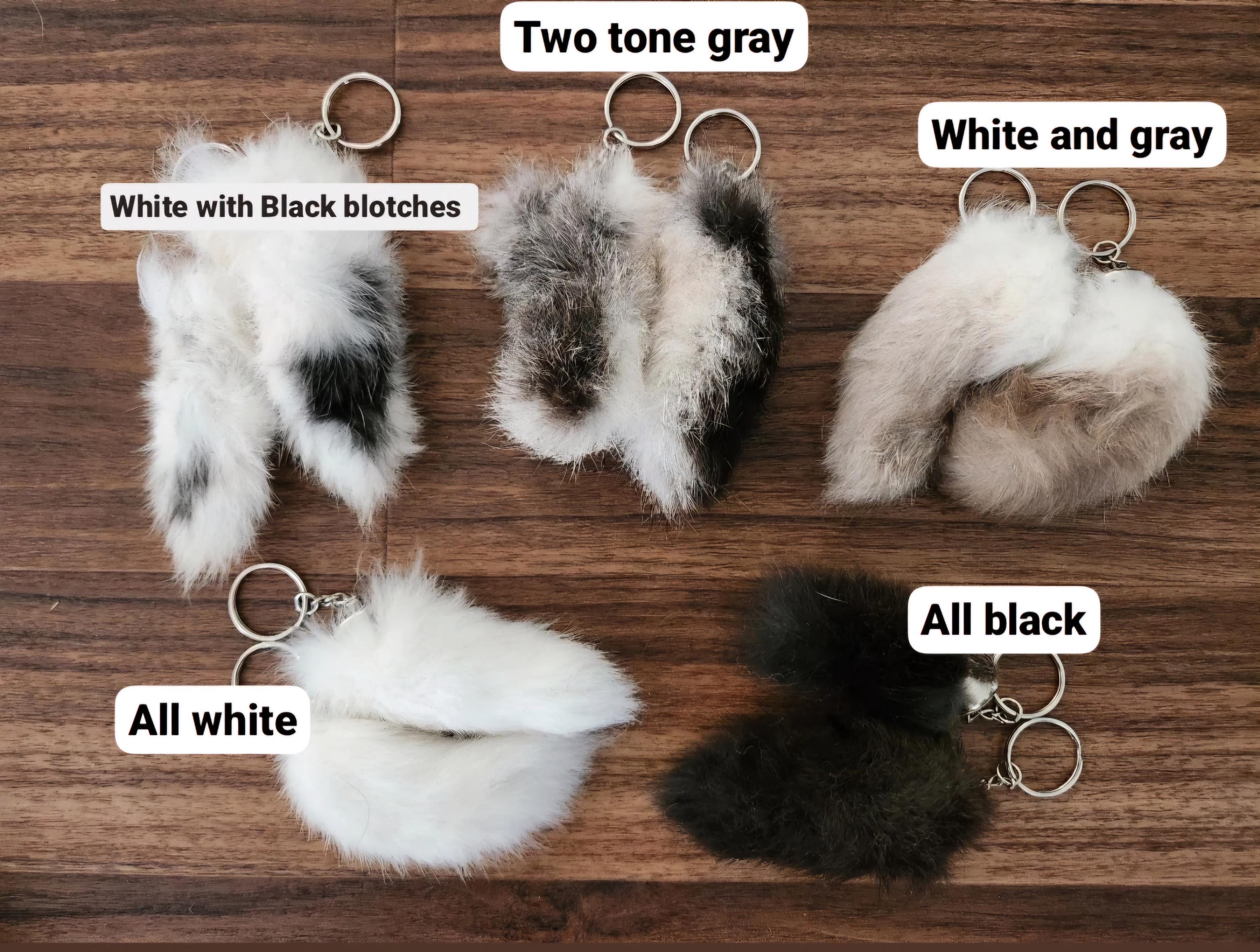 Real Rabbit Foot and Fluffy Rabbit Tail Keychains From Our Homestead ...
