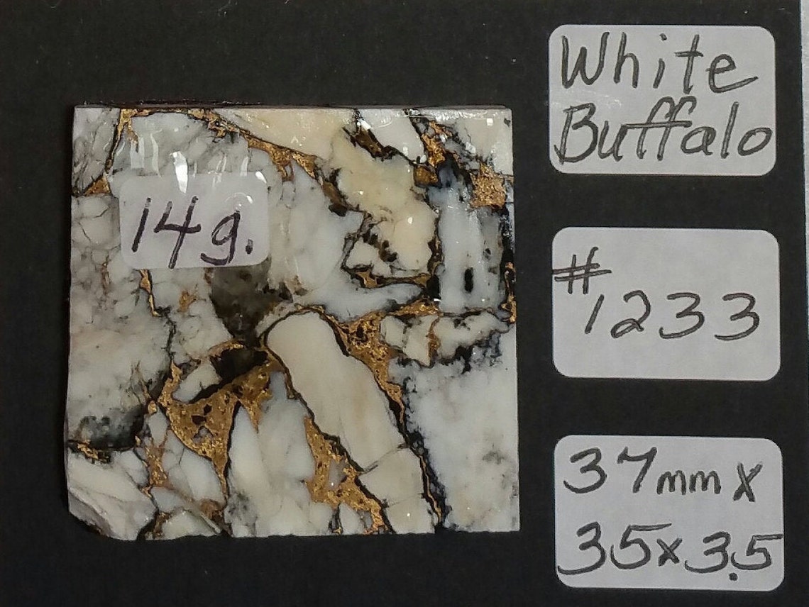 White Buffalo and Bronze Matrix, Nevada White Buffalo Slab for ...