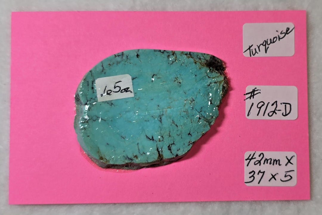 Kingman Blue Turquoise, Turquoise Slab for Cabochons, Jewelry Making ...