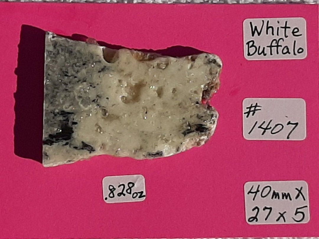 Rough White Buffalo, White Buffalo Slab for Cabochons, Jewelry Making ...