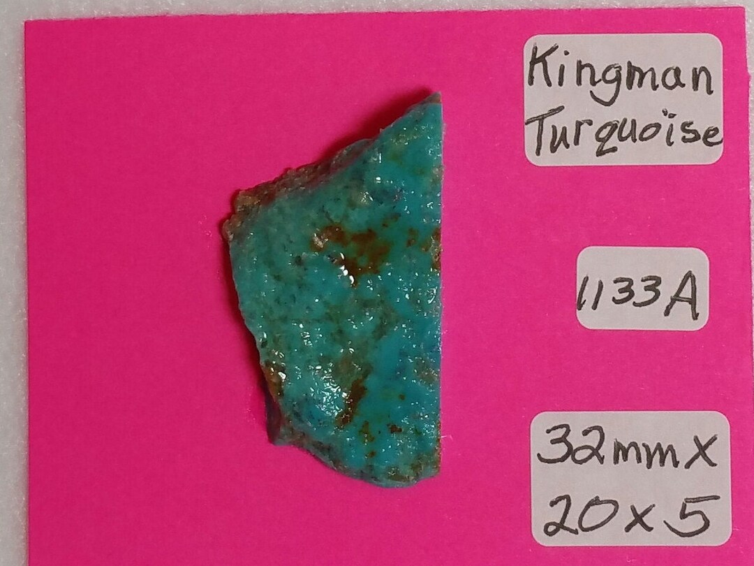 Kingman Blue Turquoise, Turquoise Slab for Cabochons, Jewelry Making ...