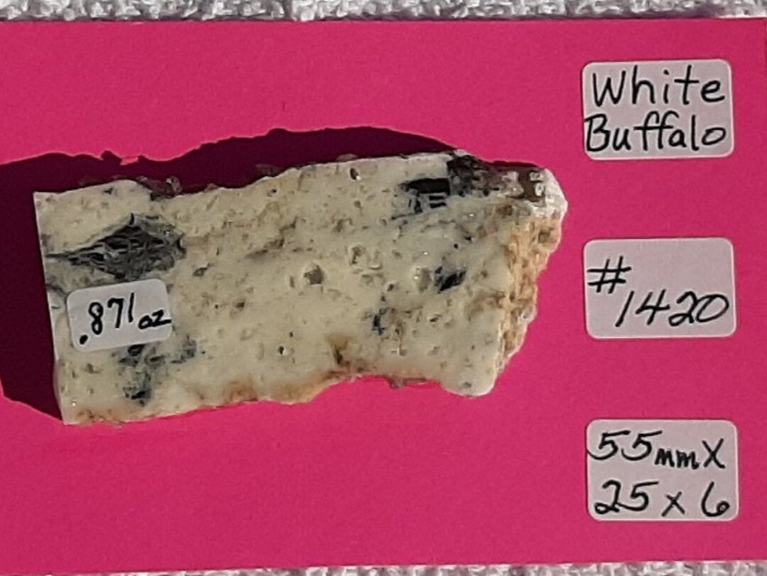 Rough White Buffalo, White Buffalo Slab for Cabochons, Jewelry Making ...