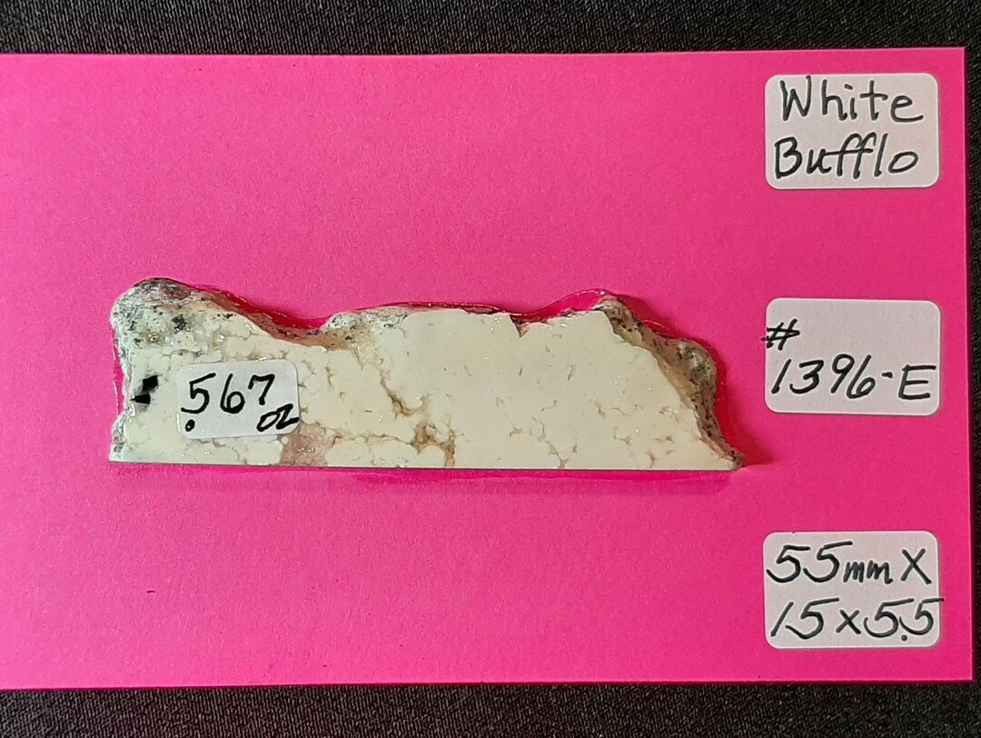 Rough White Buffalo, White Buffalo Slab for Cabochons, Jewelry Making ...
