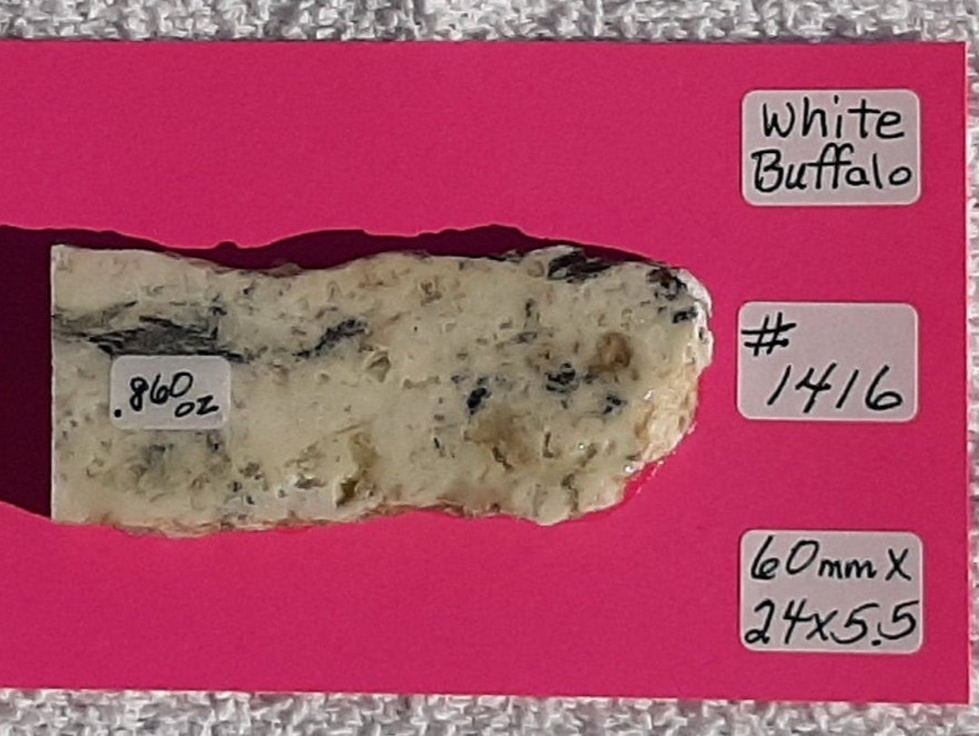 Rough White Buffalo, White Buffalo Slab for Cabochons, Jewelry Making ...