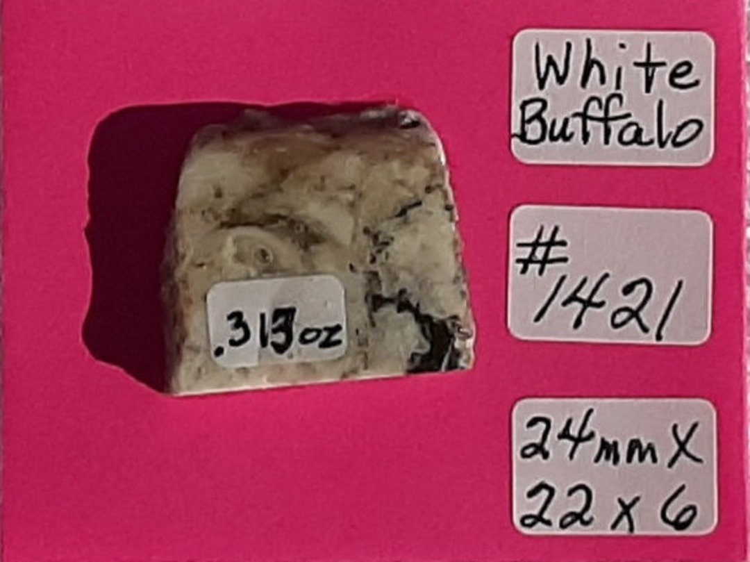 Rough White Buffalo, White Buffalo Slab for Cabochons, Jewelry Making ...