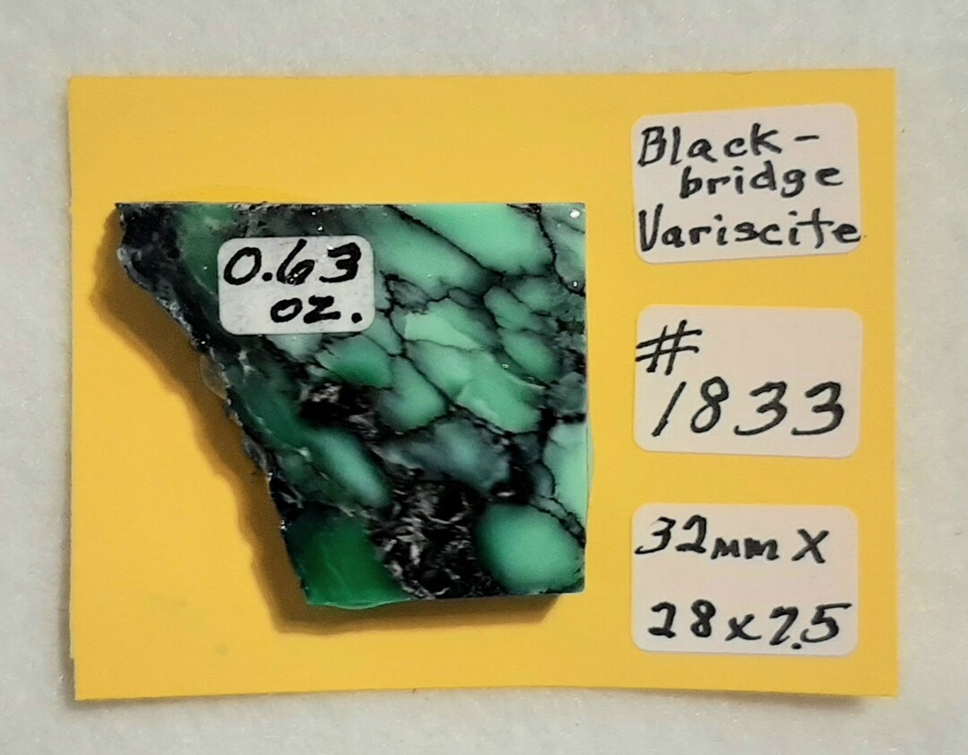 Blackbridge Variscite, Variscite Slab for Cabochons, Jewelry Making ...