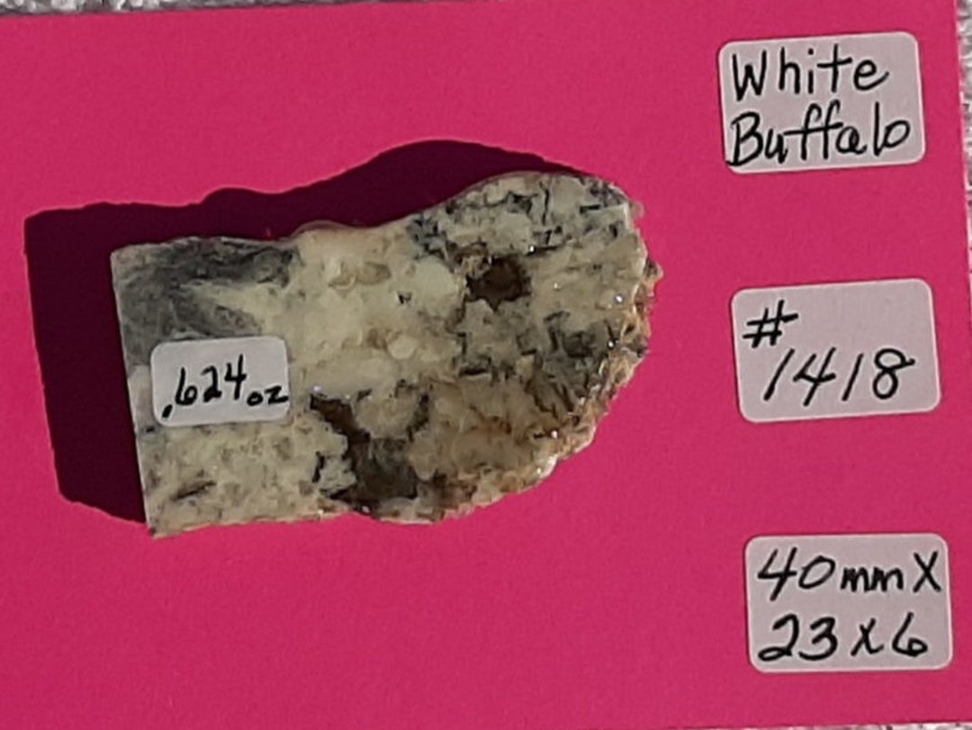 Rough White Buffalo, White Buffalo Slab for Cabochons, Jewelry Making ...