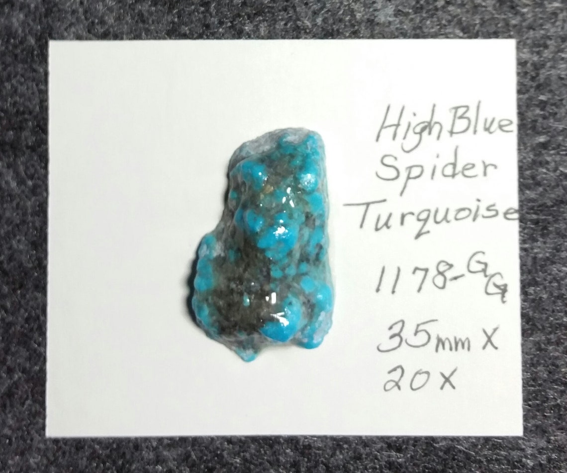High Blue Spider Turquoise, Turquoise Slab for Cabochons, Jewelry ...