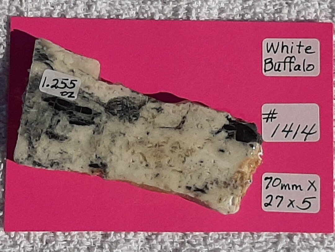 Rough White Buffalo, White Buffalo Slab for Cabochons, Jewelry Making ...