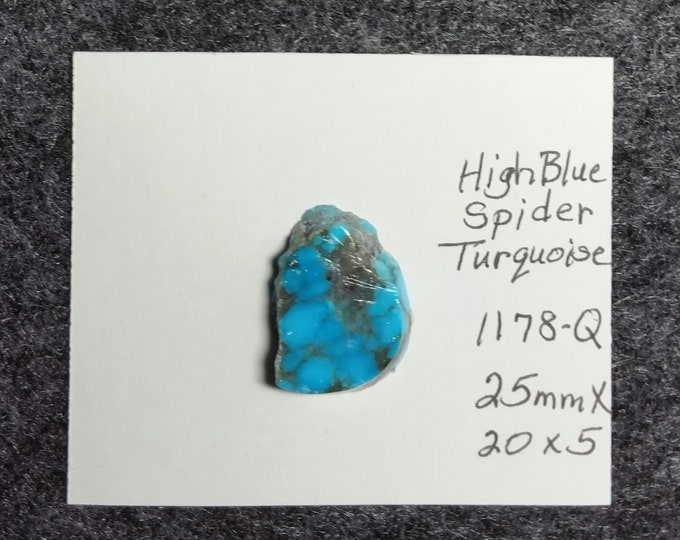 High Blue Spider Turquoise, Turquoise Slab for Cabochons, Jewelry ...