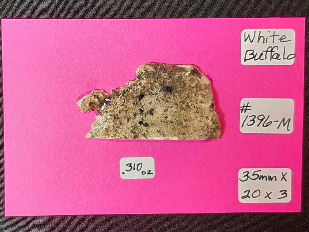 Rough White Buffalo, White Buffalo Slab for Cabochons, Jewelry Making ...