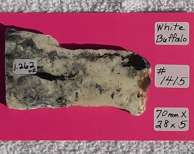 Rough White Buffalo, White Buffalo Slab for Cabochons, Jewelry Making ...