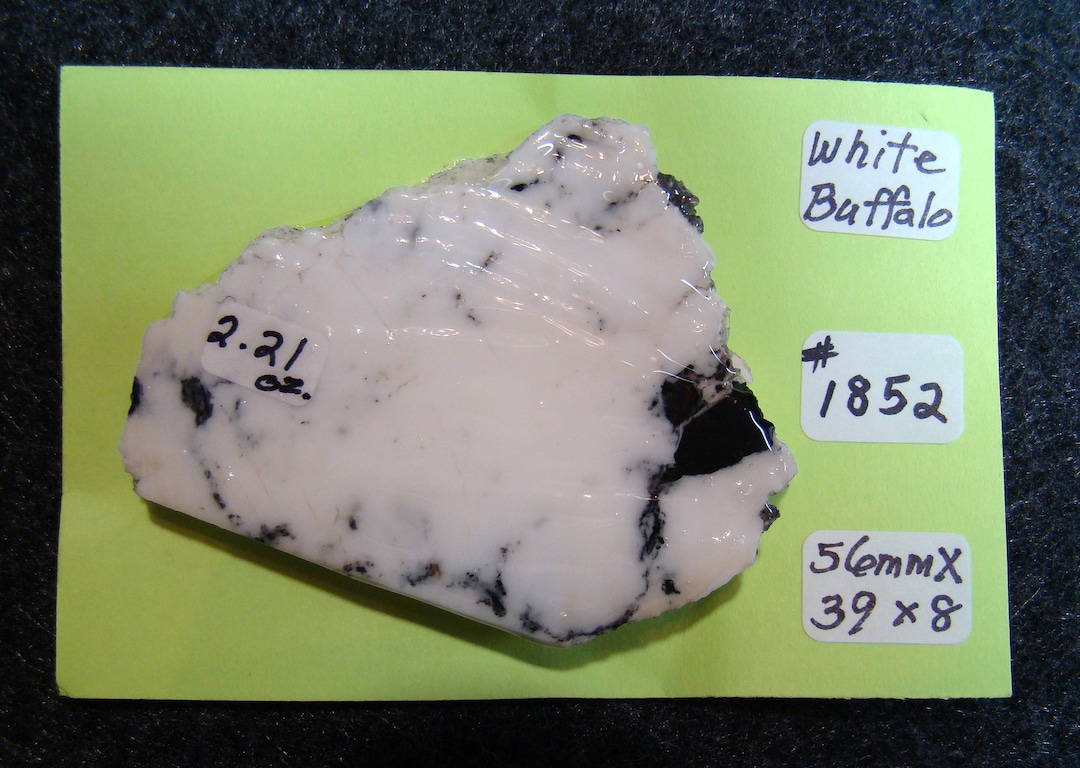 Rough White Buffalo, White Buffalo Slab for Cabochons, Jewelry Making ...