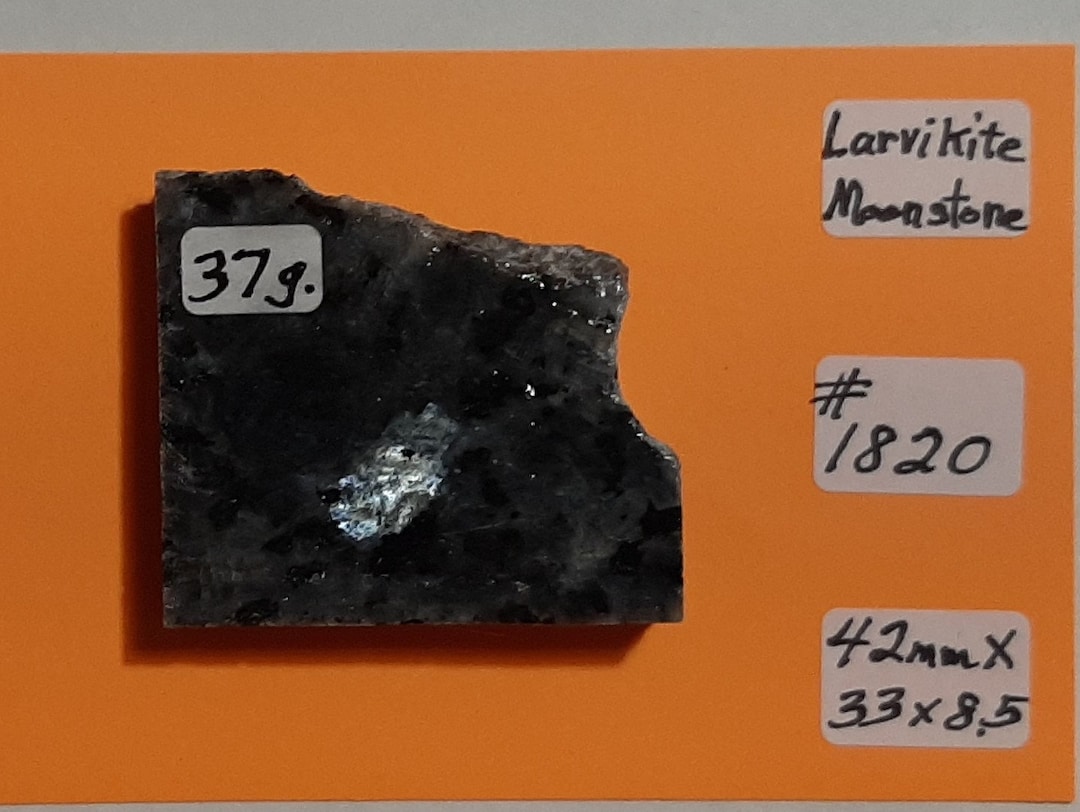 Norwegian Larvikite, Moonstone Slab for Cabochons, Jewelry Making ...