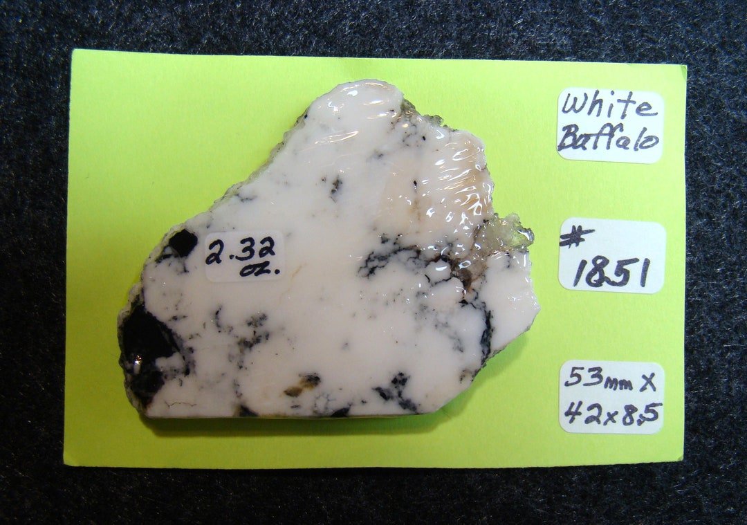 Rough White Buffalo, White Buffalo Slab for Cabochons, Jewelry Making ...
