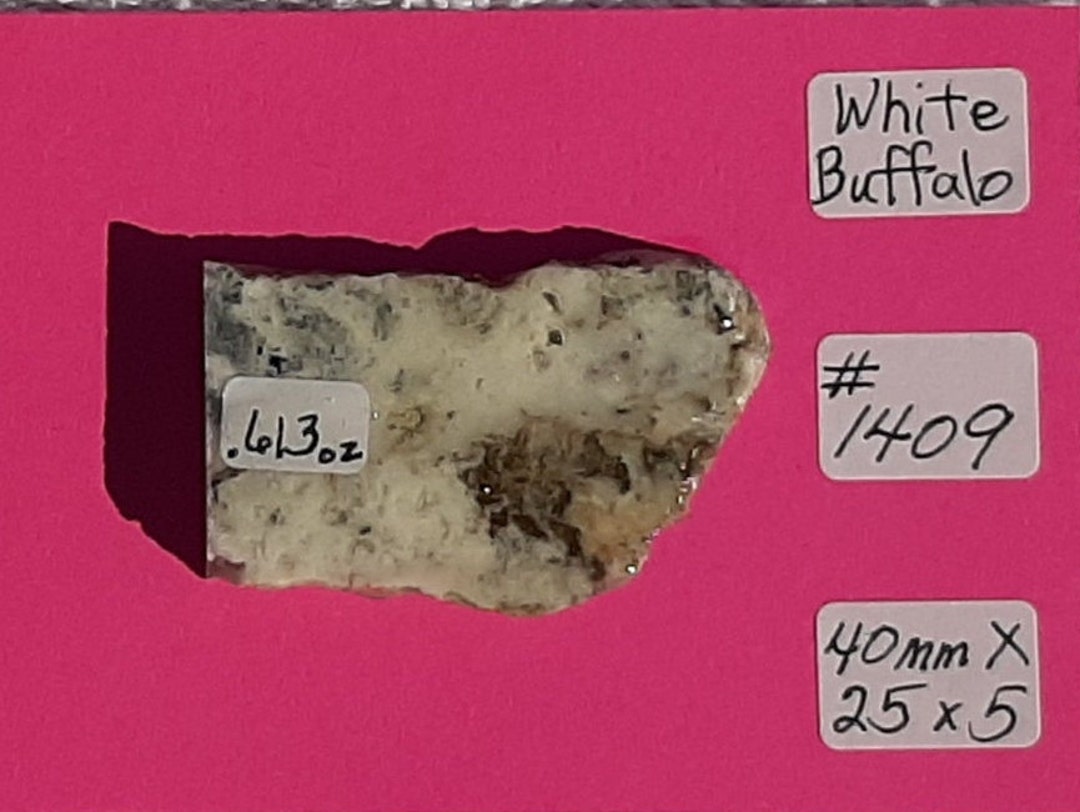 Rough White Buffalo, White Buffalo Slab for Cabochons, Jewelry Making ...