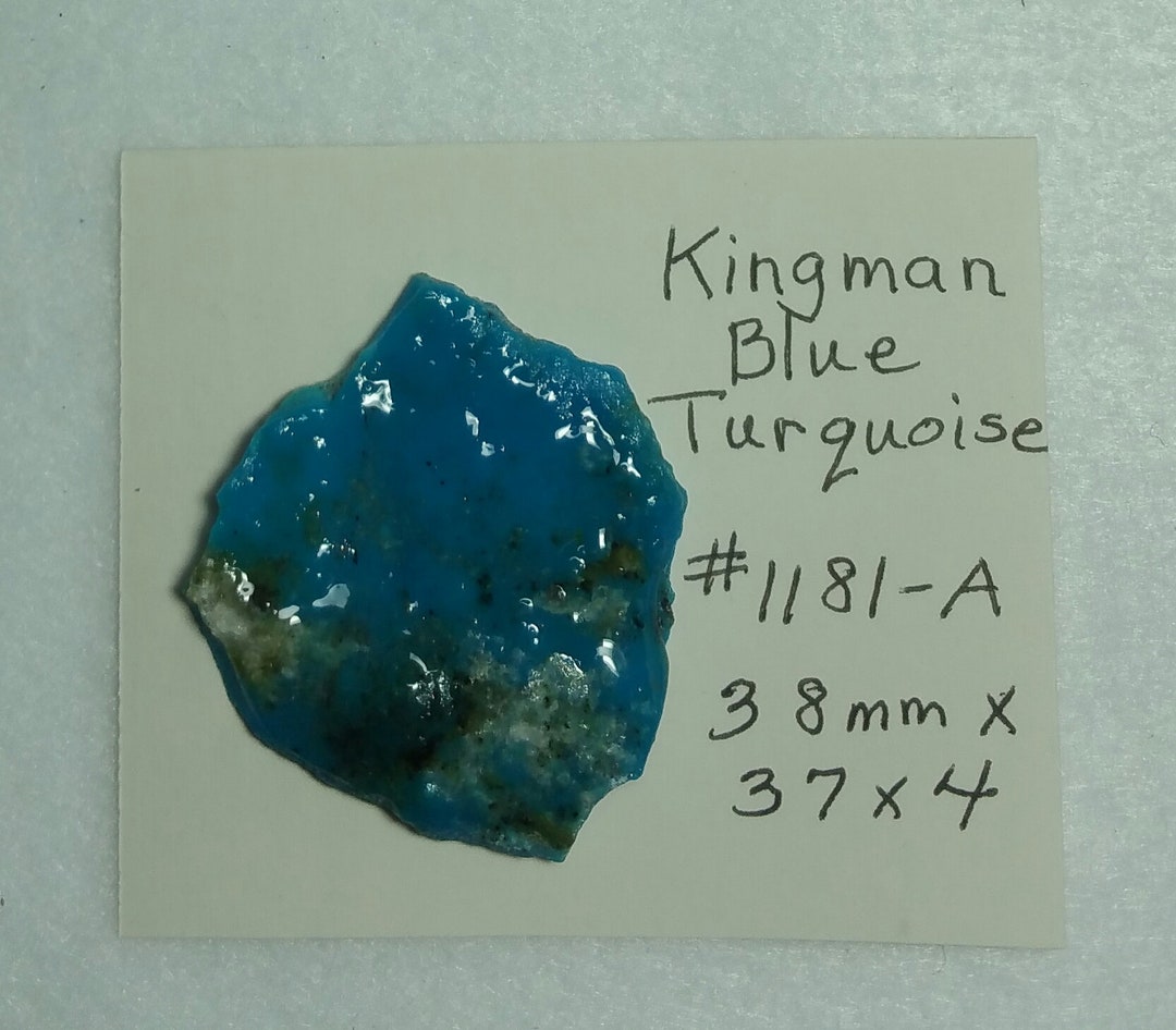 Kingman Blue Turquoise, Turquoise Slab for Cabochons, Jewelry Making ...