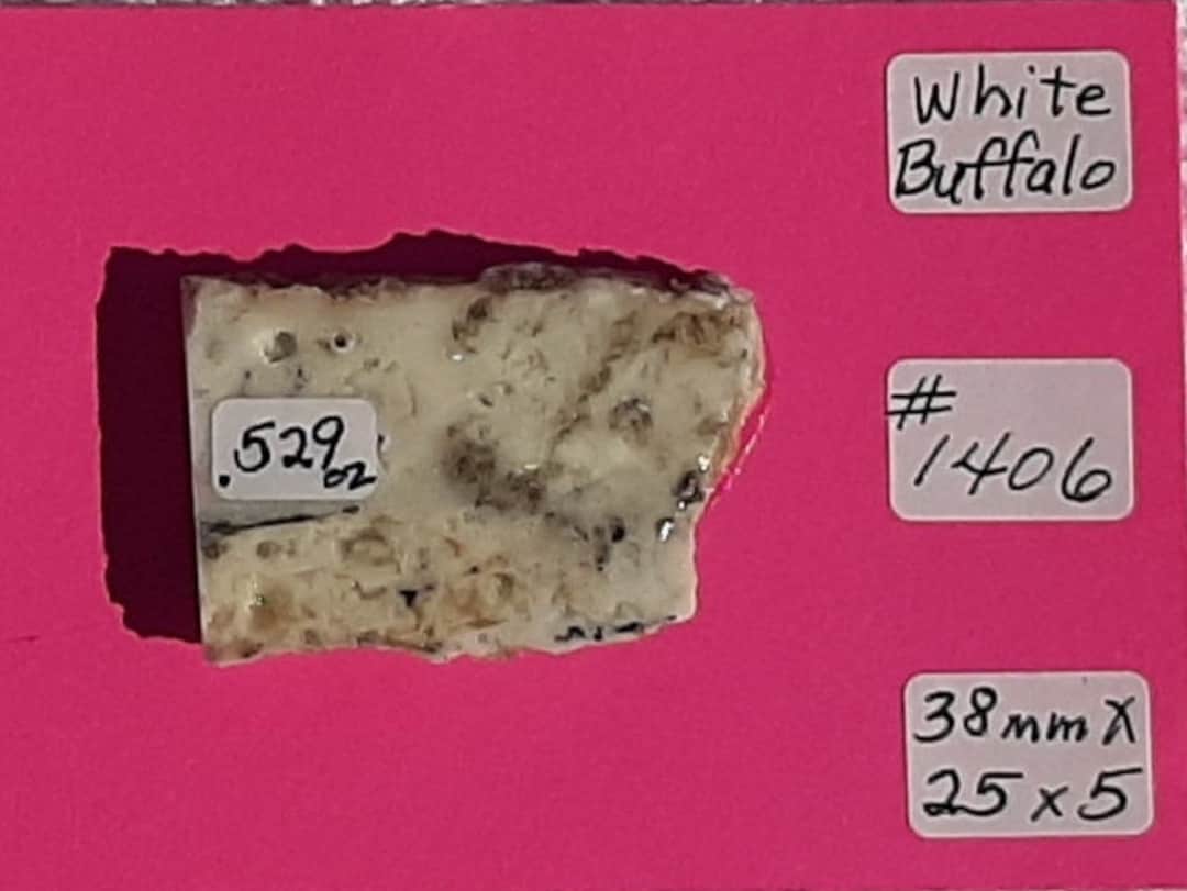 Rough White Buffalo, White Buffalo Slab for Cabochons, Jewelry Making ...