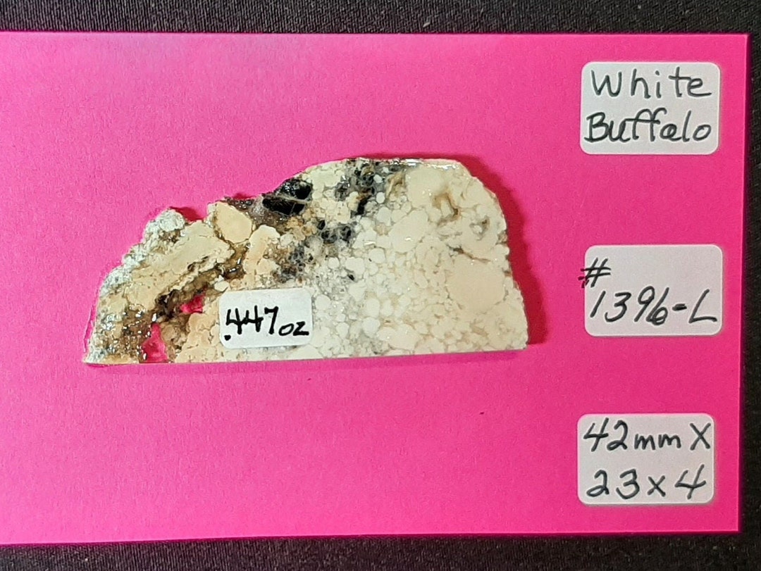 Rough White Buffalo, White Buffalo Slab For Cabochons, Jewelry Making ...