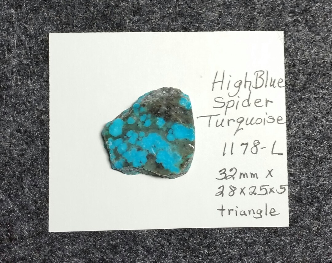 High Blue Spider Turquoise, Turquoise Slab for Cabochons, Jewelry ...