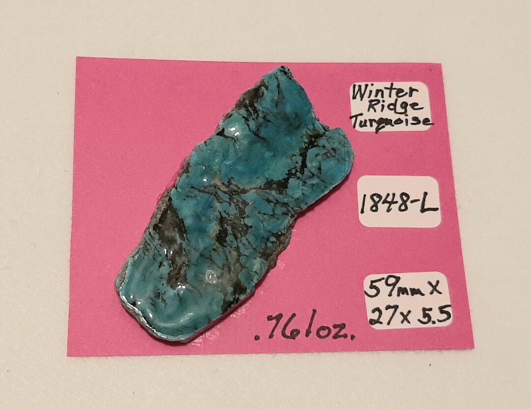 Kingman Winter Ridge Turquoise, Turquoise Slab for Cabochons, Jewelry ...
