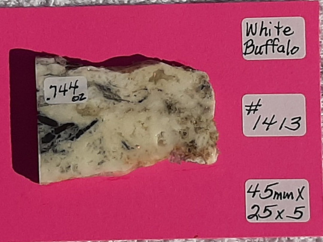Rough White Buffalo, White Buffalo Slab for Cabochons, Jewelry Making ...