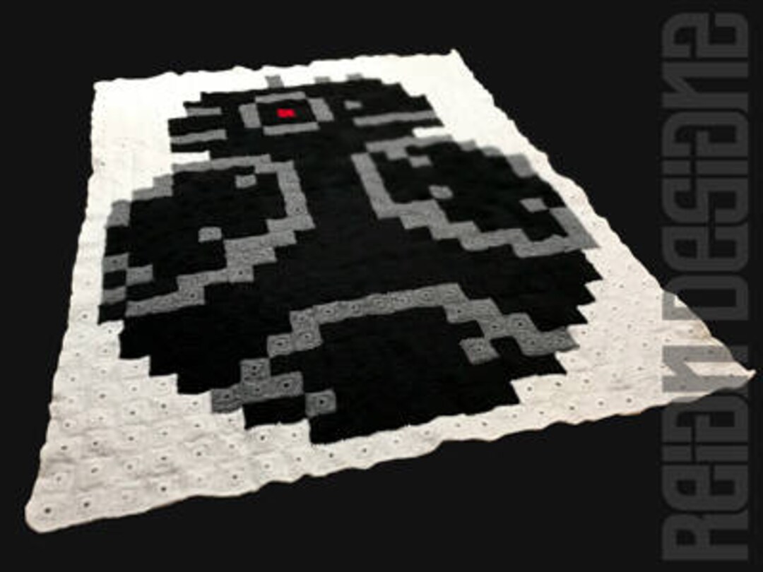 BB-9E 8-bit Pixel Art Crocheted Blanket Graphgan Afghan Droid BB-8 - Etsy